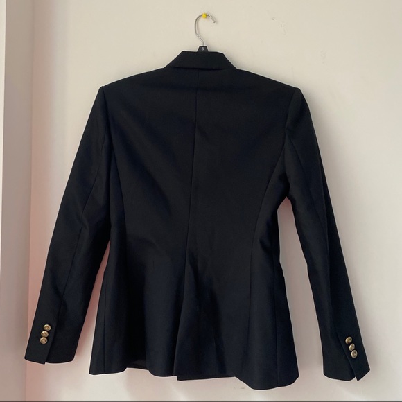 Zara | Jackets & Coats | Zara Balmain Style Double Breasted Black ...